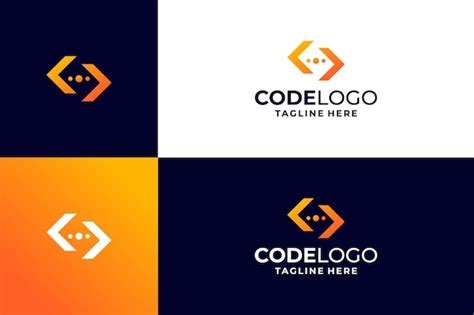 Premium Vector Gradient Coding Logo Design Inspiration