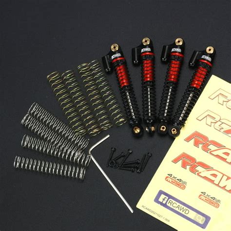 Rcawd Scx24 Front Rear Shocks Oil Type 58mm For Axial 1 24 Scx24 Series