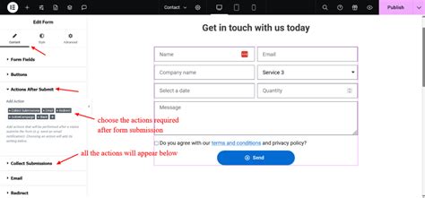 Elementor Forms Set Up Actions After Submit