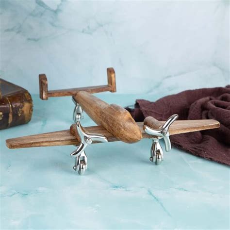 Декоративна статуетка от дърво Витлов самолет S Ts Bg