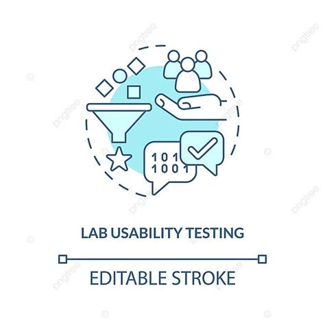 Lab Usability Testing Turquoise Concept Icon Icon Linear Lineart Vector