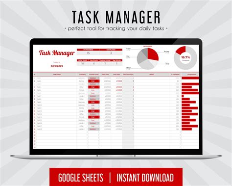 To Do List Task Manager Task Tracker Daily Task Manager Digital Task Manager Planner