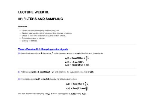 Lecture III Exercises And Assignments Jupyter Notebook LECTURE WEEK
