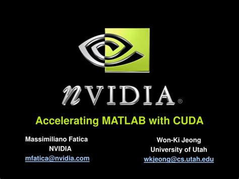 Ppt Accelerating Matlab With Cuda Powerpoint Presentation Free