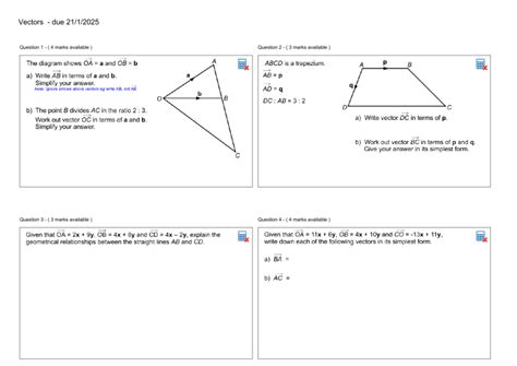 Vectors Worksheet Problems And Solutions