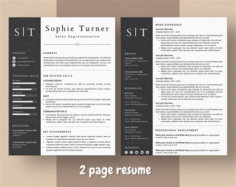 Functional Resume Template Skills Based Resume Professional CV Professional Resume Format