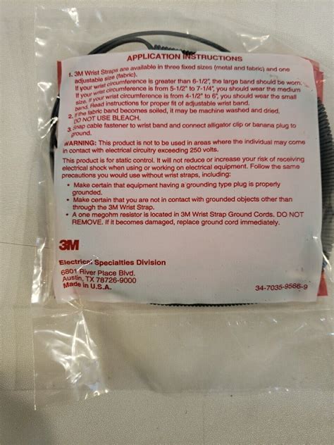 3m 2360 Dual Conductor Coil Cords 5ft 1 Megohm Resistor Electrostatic