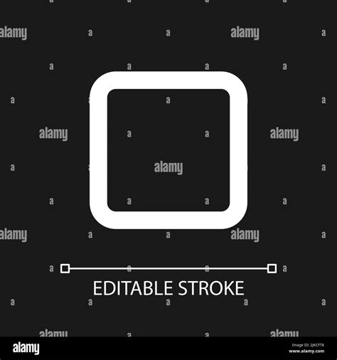 Stop Button Pixel Perfect White Linear Ui Icon For Dark Theme Stock Vector Image And Art Alamy