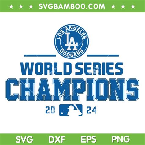 Dodgers Baseball World Series Champions 2024 Svg