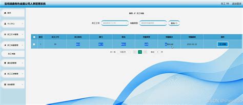 java vue计算机毕设宝鸡瑞鑫有色金属公司人事管理系统【源码 程序 论文 开题】 csdn博客