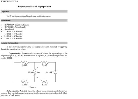 Solved EXPERIMENT Proportionality And Superposition Chegg