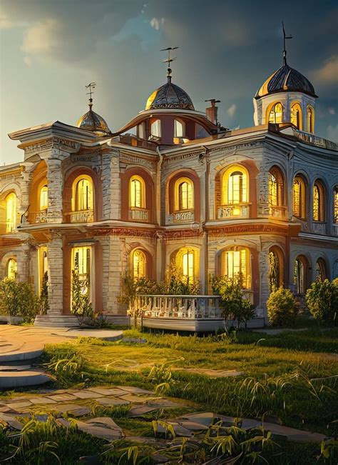 Fictional Mansion In Odesa Odeska Oblast Ukraine Stock