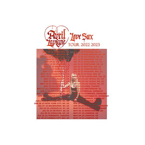 Avril Lavigne Love Sux Tour 2022 2023 Digital Art By Osmar Race Fine