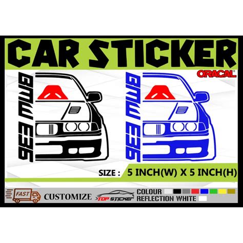 Bmw E36 Car Sticker Kereta Stickers Shopee Malaysia