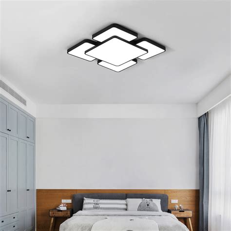 客厅灯简约现代创意led吸顶灯长方形大气卧室灯时尚大灯餐厅灯具 虎窝淘