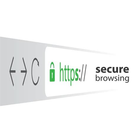 Browser Address Bar With Protocol Sign Stock Vector Image By