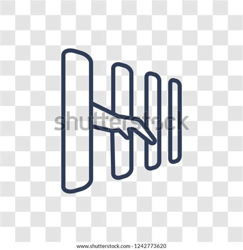 Jail Icon Trendy Linear Jail Logo Stock Vector Royalty Free