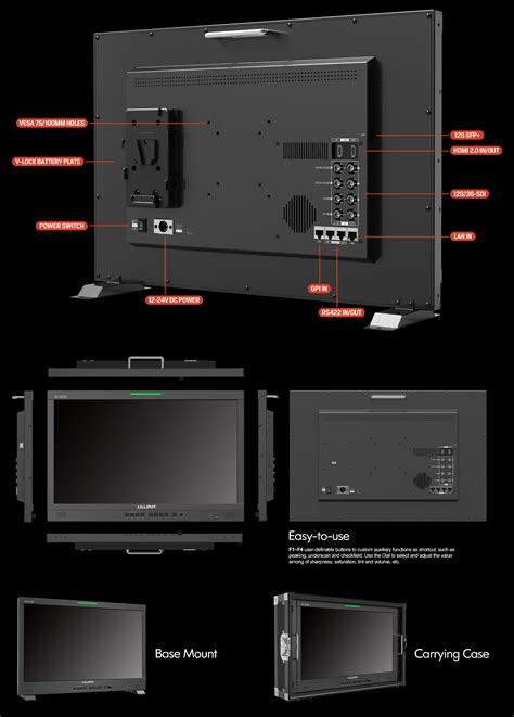 LILLIPUT Inch UHD G SDI HDMI Broadcast Production Studio Monitor Q China