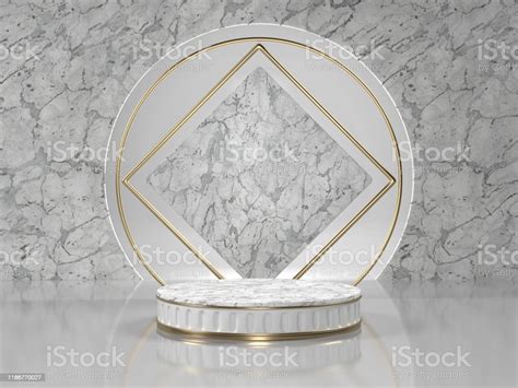 화장품 또는 다른 제품에 대한 흰색 대리석 연단 고급 배경의 3d 렌더링 이미지입니다 0명에 대한 스톡 사진 및 기타 이미지 0명 3차원 형태 가정의 방 Istock