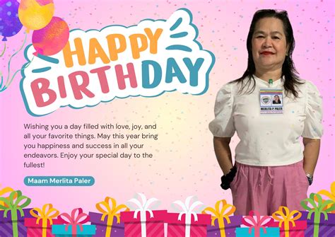 City Happy Birthday Maam Merlita Paler Continue Serving The City