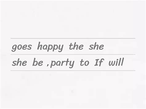 First Conditional Unjumble