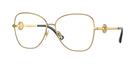 Versace 0ve1289 1002 Womens Gold Metal Round Frame Eyeglasses