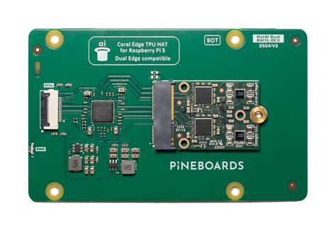 Pineboards Hat Ai Dual Edge Coral Tpu Für Raspberry Pi 5 Bundle