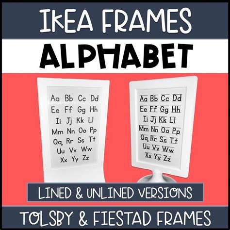 Alphabet Chart Ikea Tolsby And Fiestad Frames With And Without Lines