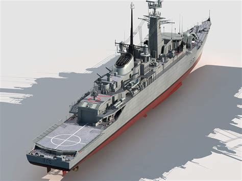 Hms Antelope Type 21 Amazon Class Frigate 3d Model By Mermodels