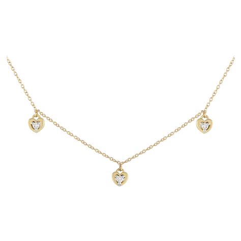 Stars Bodychain Sensual 010ct White Diamonds 14k Yellow Gold Necklace