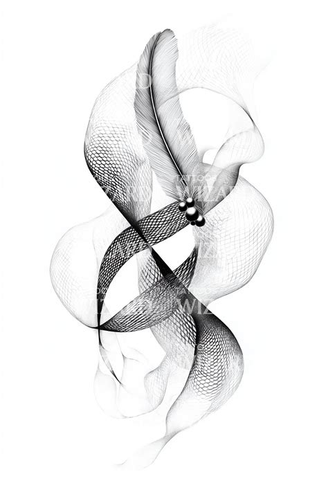 Abstract Ribbon Flow Tattoo Design Tattoos Wizard Designs