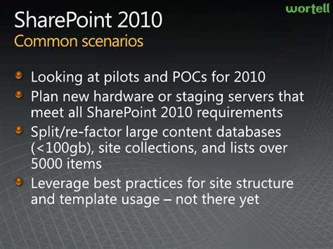 Migrating To Sharepoint 2010