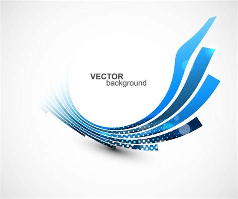 Abstract Business Technology Colorful Blue Wave Vector Illustration