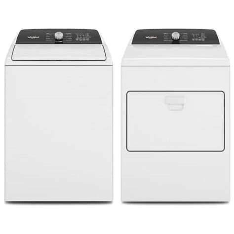 Whirlpool 4 6 Cu Ft White Top Load Washer With Faucet And 7 Cu Ft