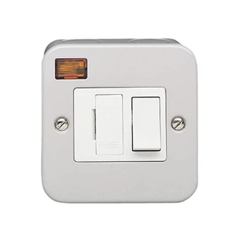 Crabtree 13a Double Pole Switched Metal Clad Fused Spur Connection Unit