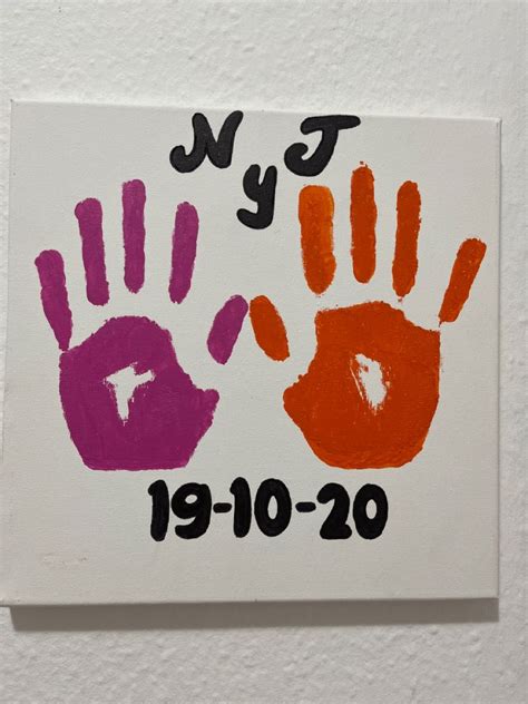 Cuadro Manos De Parejas Pintura De Amor Manualidades Con Lienzos