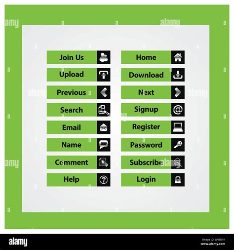 Web Design Buttons Theme Stock Vector Image And Art Alamy