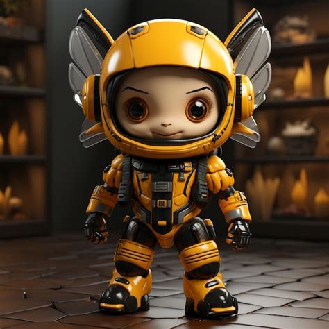 Premium Ai Image 3d Robot Cartoon Bee