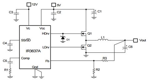 Typical Application For Ir3637aspbf Synchronous Pwm Controller