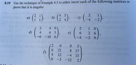 Solved 8 18 Show By Simple Matrix Multiplication That If
