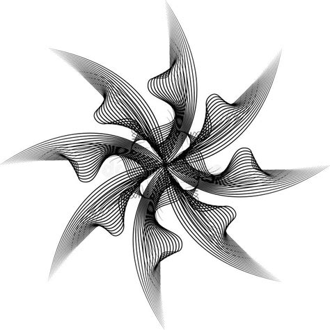 Black Blend Line Circular Pattern Abstract Background Design By Vector