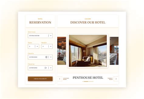 Hotel Reservation Landing Page Ui On Behance