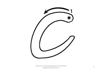 Vic Cursive Letter And Number Tracing Large By A Magical Day In Prep