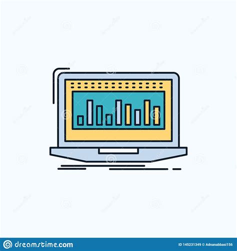 Data Financial Index Monitoring Stock Flat Icon Green And Yellow
