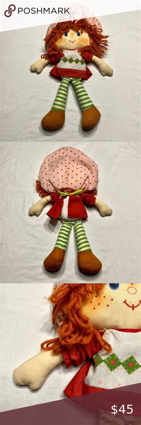 Kenner Vintage Strawberry Shortcake 1980s Rag Doll Yarn Hair Vintage