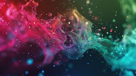 Colorful Abstract Waves Of Light Create A Mesmerizing Visual Experience In The Dark Background