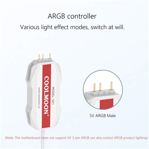 Argb Controller Cable Argb Mini Controller Hub Adapter For Pc Fan Light