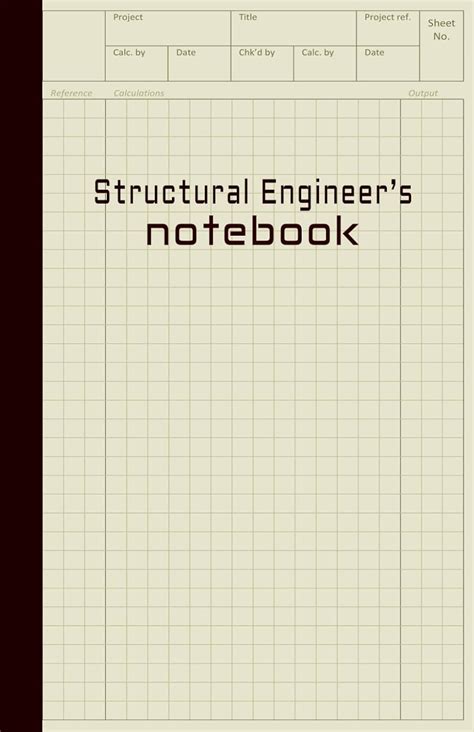 Structural Engineers Notebook Structural Calculation Sheets A5 130 Page Square Grid Format