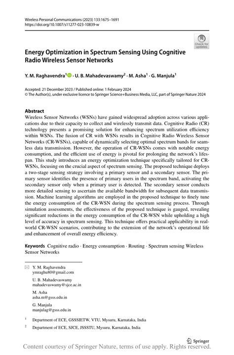 Energy Optimization In Spectrum Sensing Using Cognitive Radio Wireless