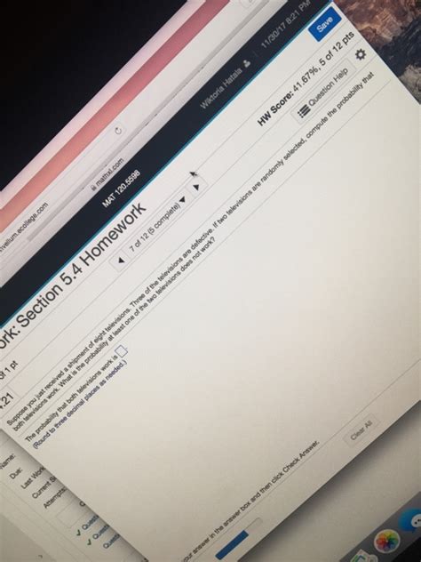Solved Homework Section 5 3 Homework Do Score 0 Of 1 Pt